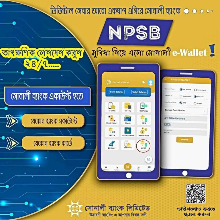 Sonali E wallet NPSB Service 2026 । সোনালী ব্যাংক একাউন্ট হতে যে কোন ...